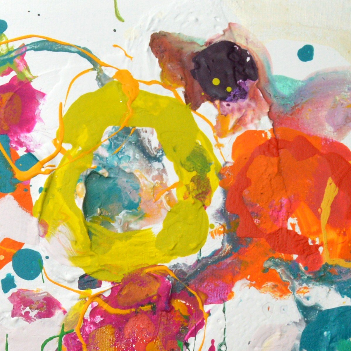 Abstract Flower Art - Original Paintings By Caroline Ashwood