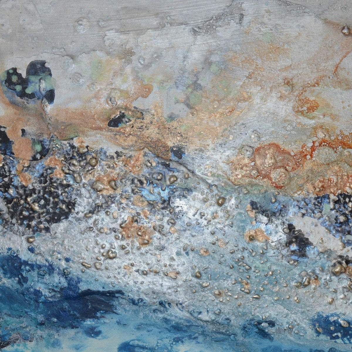 Navy Abstract Paintings - Caroline Ashwood