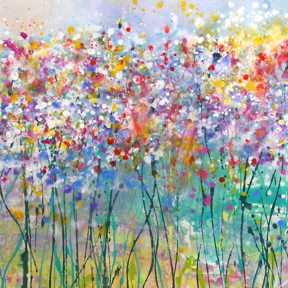 Buy Original Wildflower Abstract Art Paintings | By Caroline Ashwood UK