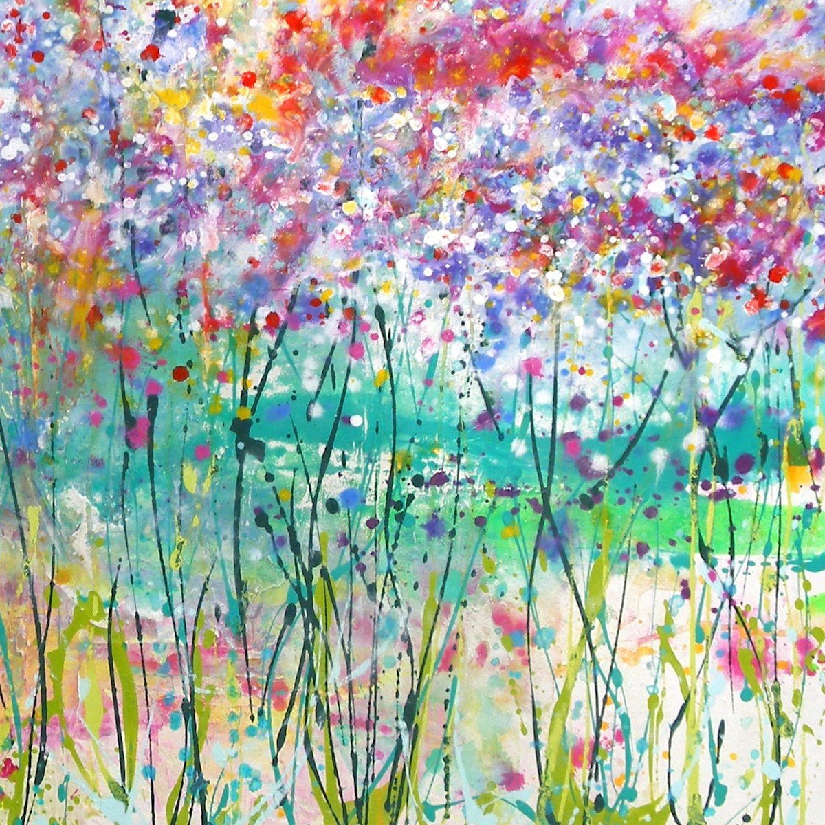 Buy Original Wildflower Abstract Art Paintings | By Caroline Ashwood UK