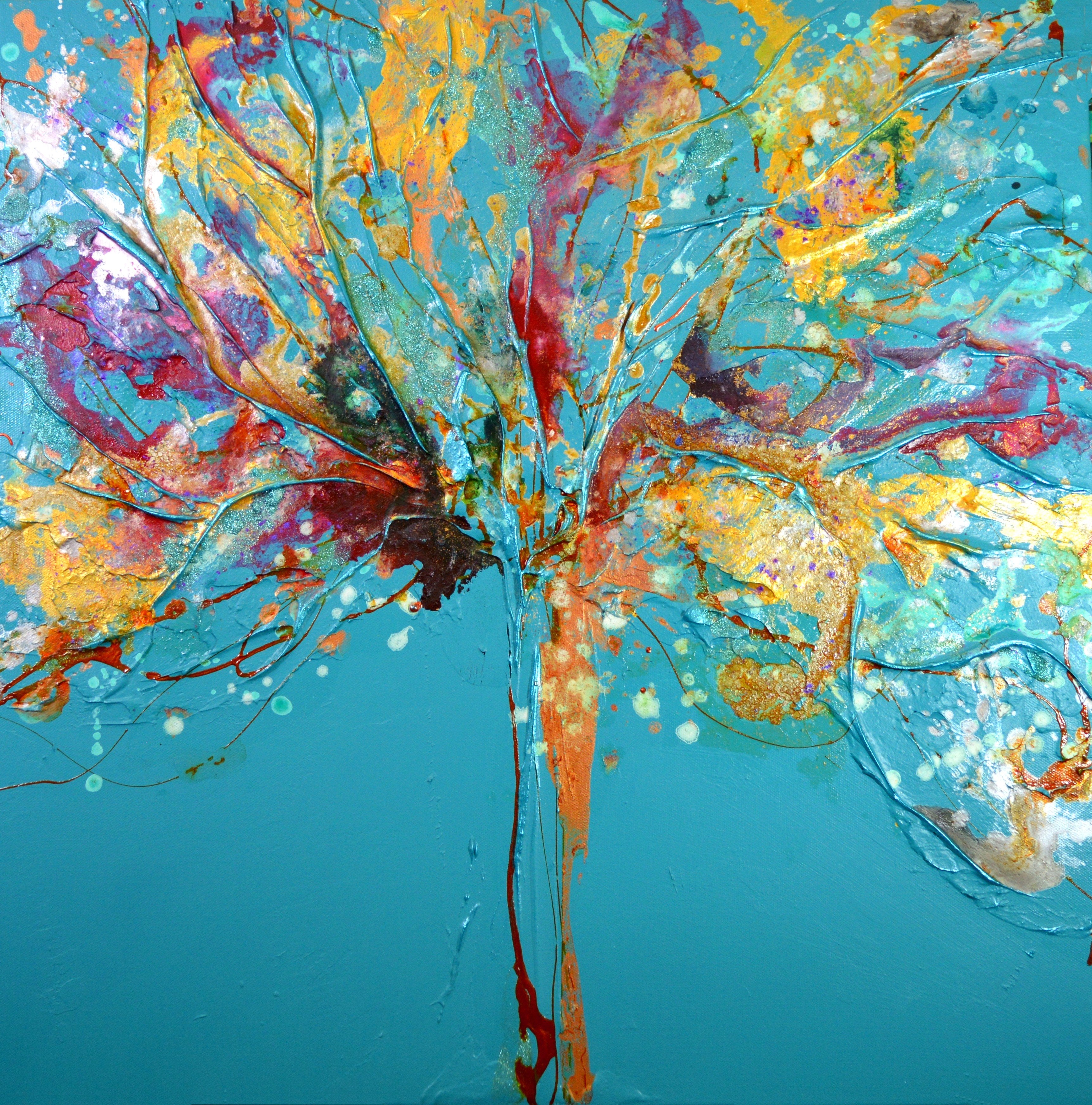 Abstract Tree Art - Original Paintings By Caroline Ashwood